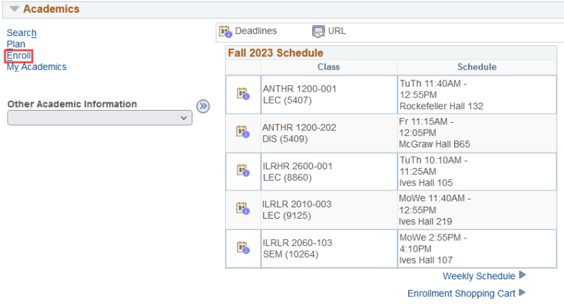 Enrolling in a Class | Registrar