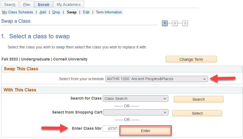 Swapping a Class | Registrar